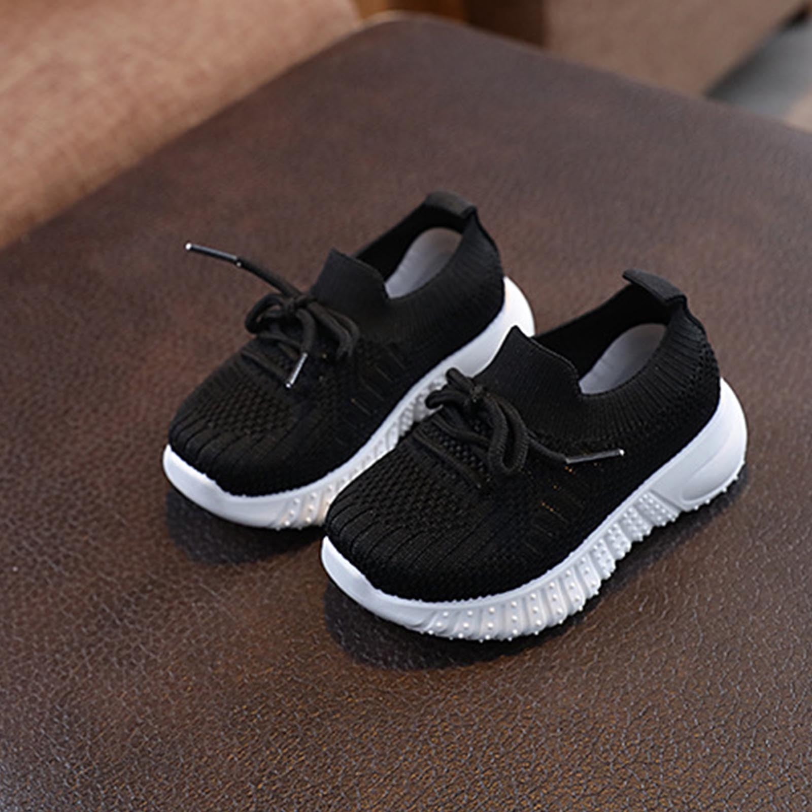 Cethrio Kids Girls Boys Sneakers, Breathable Cotton Lace Up Running ...