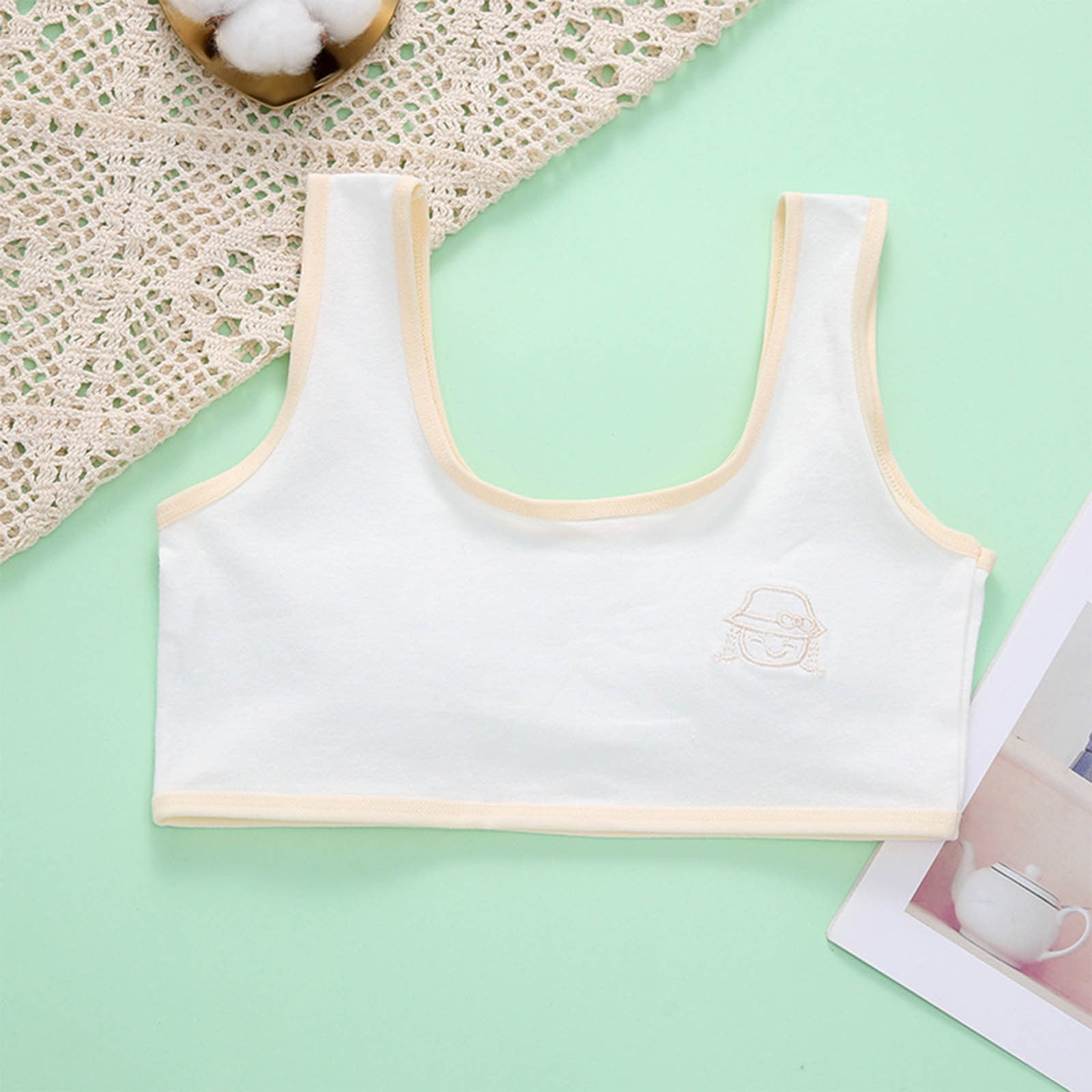 Cethrio Kids Girls Bras 2025, Seamless Breathable Cotton Comfortable ...