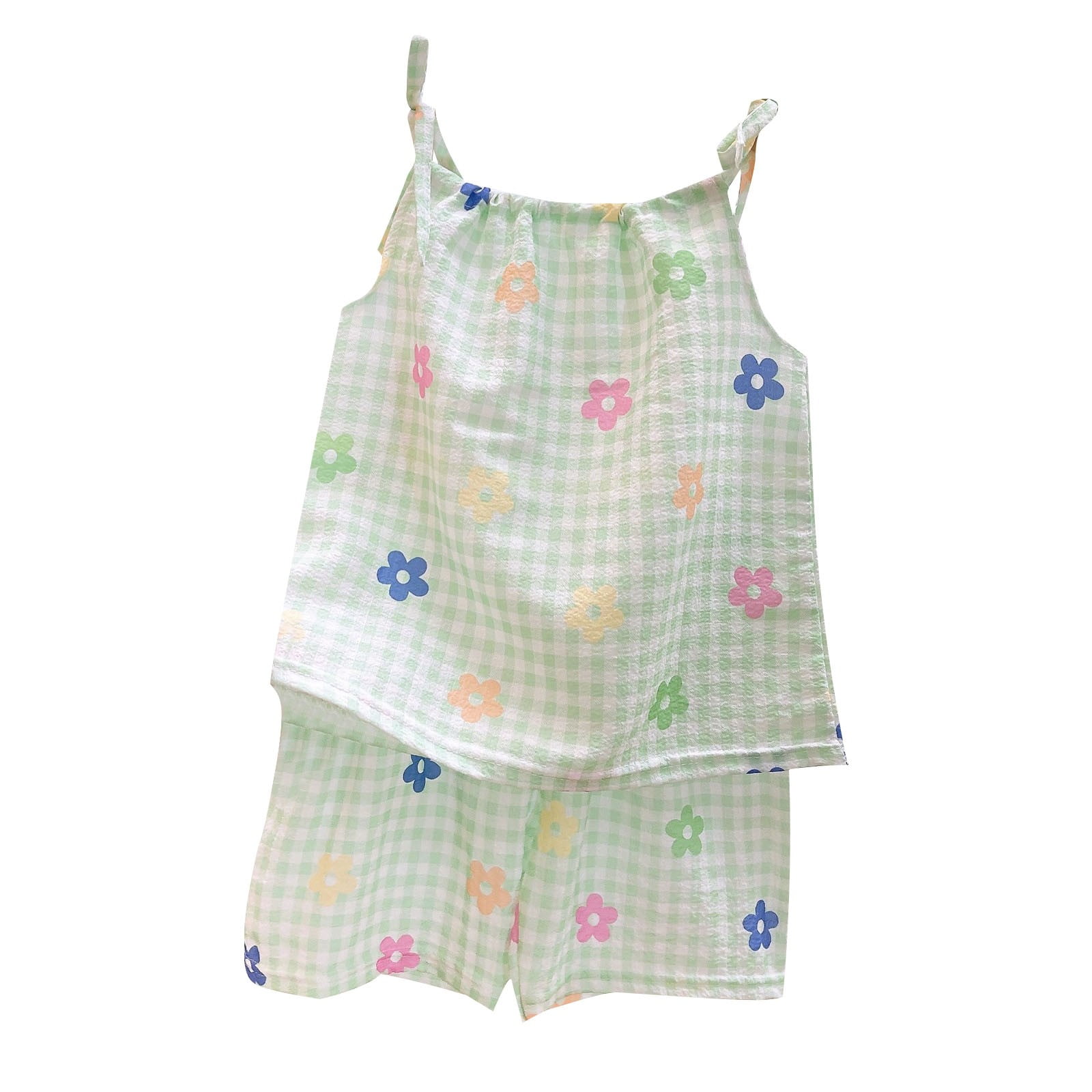 Cethrio Kids Girls Pajama Sets, 2 Piece Sleeveless Summer Sleepwear ...