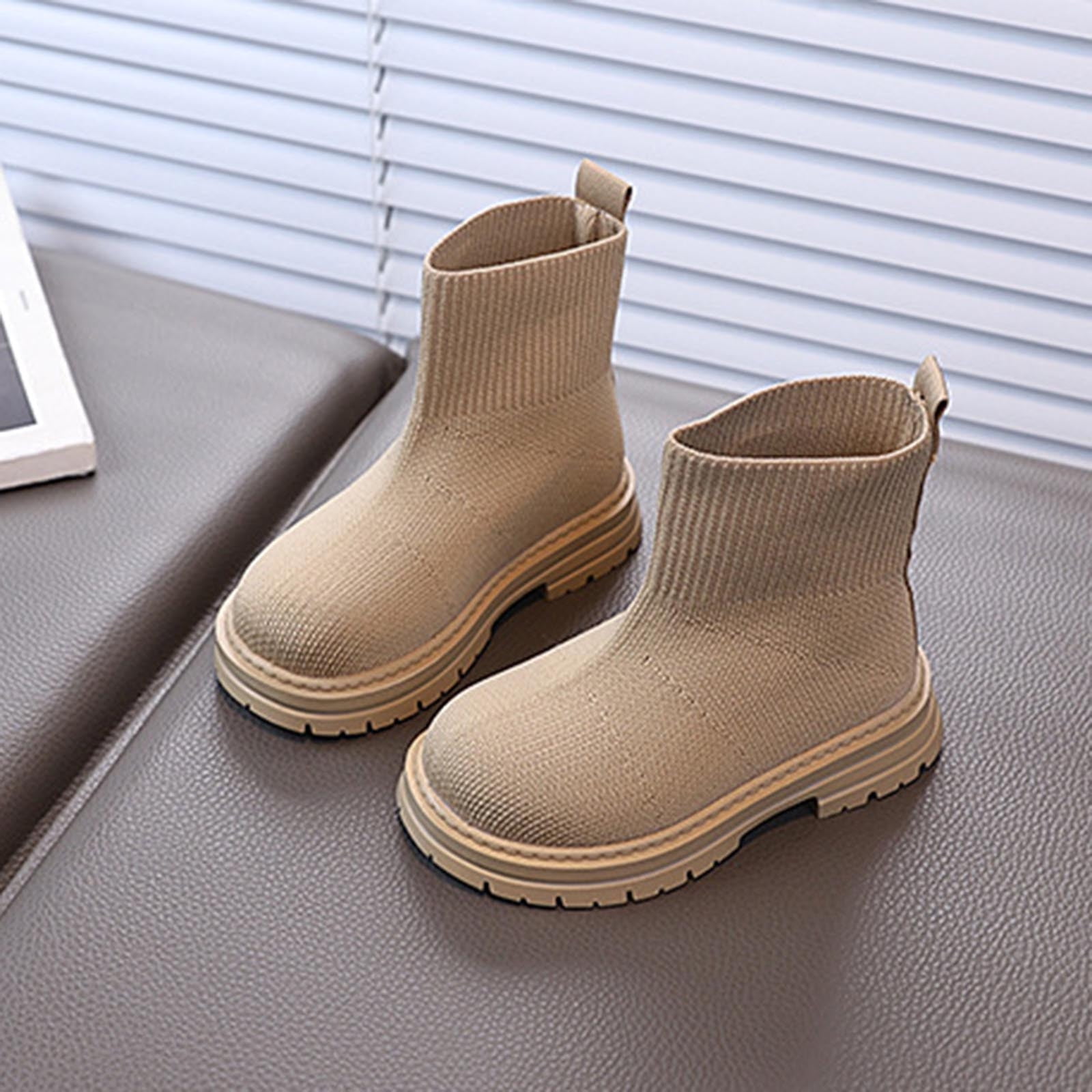 Cethrio Little Girls Booties, Princess Zipper Non-slip Gifts Winter ...