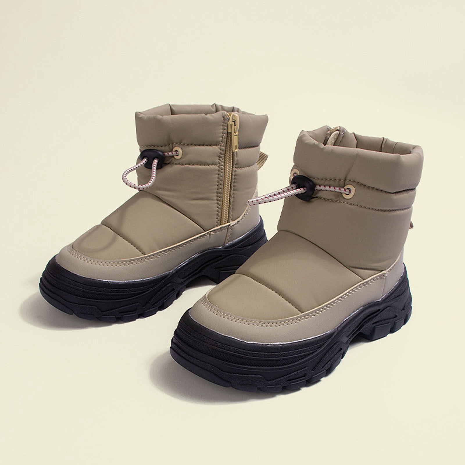 Cethrio Little Girls Snow Boots, Mid Calf Non Slip Warm Outdoor Winter ...
