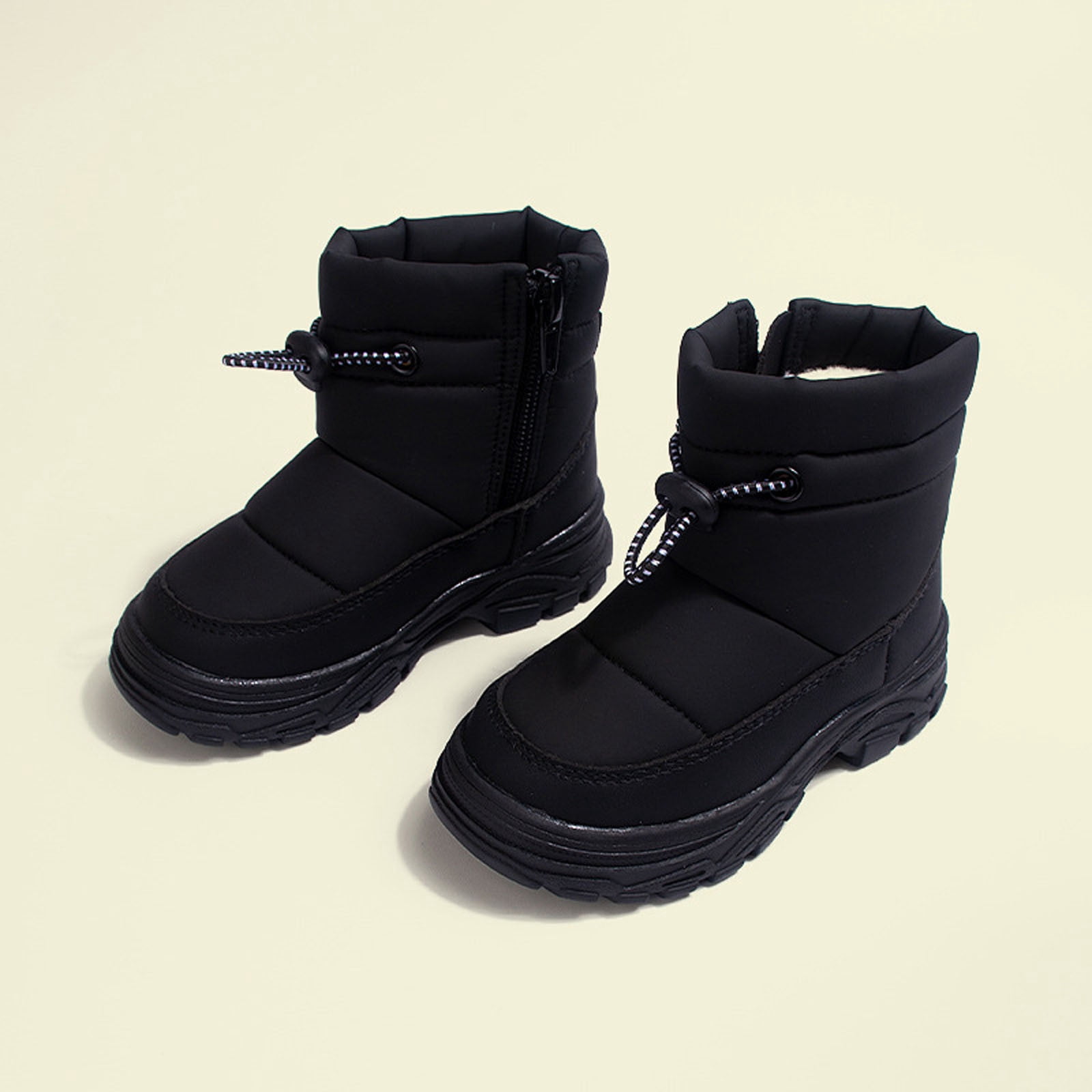 Cethrio Little Girls Snow Boots, Outdoor Non Slip Warm Mid Calf Winter ...