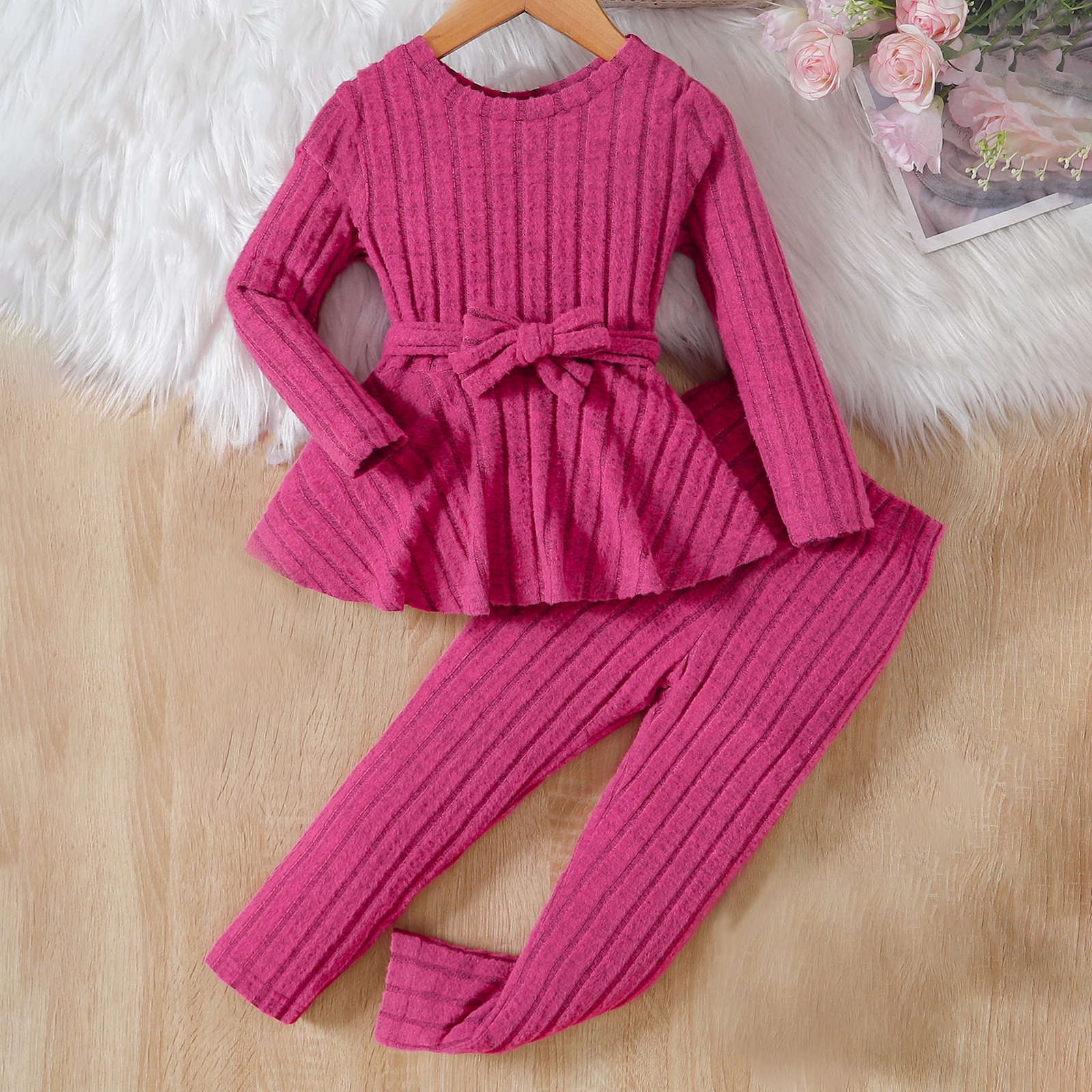 Cethrio Outfit Sets for Girls, Gifts 2-Piece Long Sleeve Tops and Pants ...