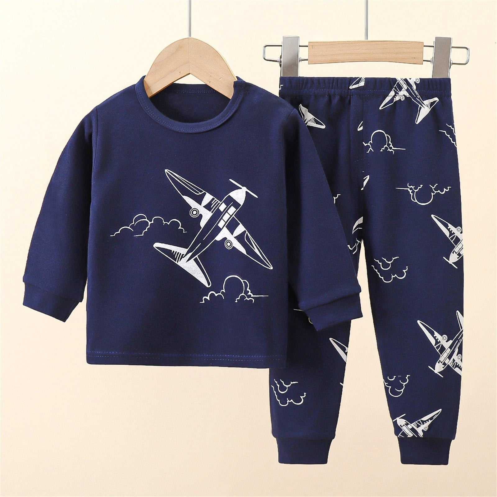 Cethrio Pajama Sets for Boys, Cotton Crew Neck Casual Printed Outfit ...
