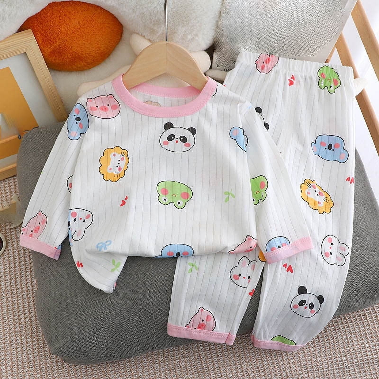 Cethrio Pajama Sets for Girls, Long Sleeve Soft Spring Fall Cotton ...