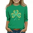 Cethrio St Patrick's Day T-shirts for Girl, Casual Graphic Party Crew ...