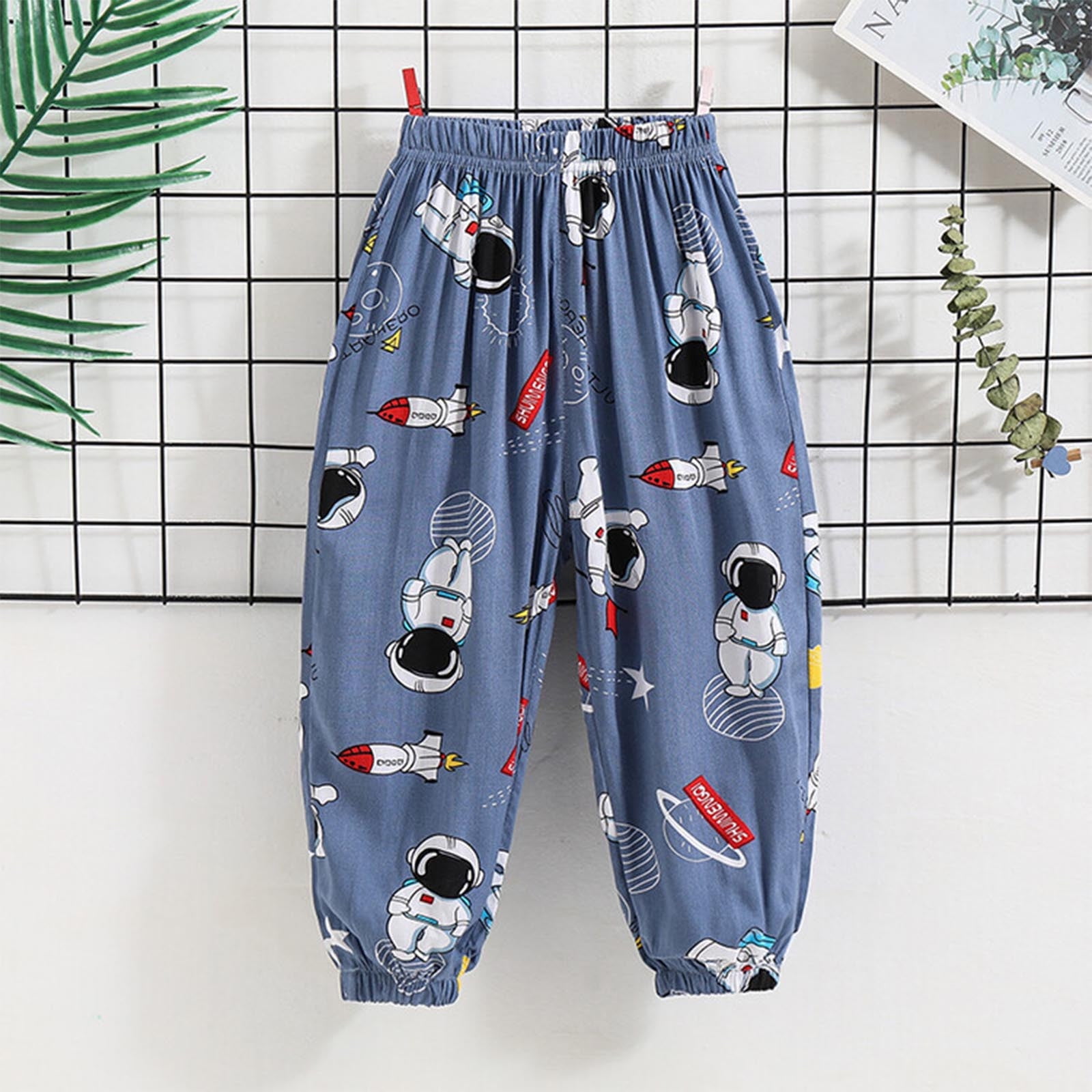 Cethrio Summer Sweatpants for Kids Boys, Elastic Waist Cotton Athletic ...