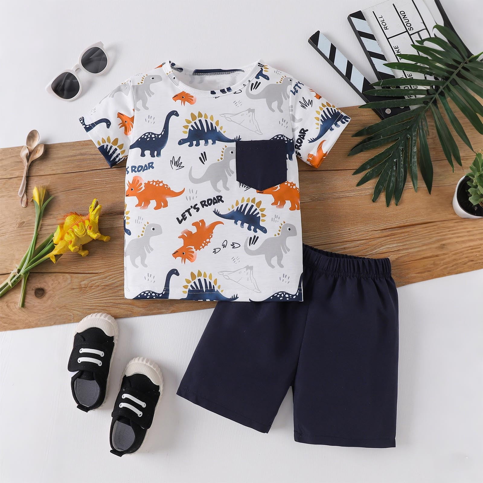 Cethrio Kids Boys Cotton Outfit Sets, Sleeveless Summer Casual Graphic ...
