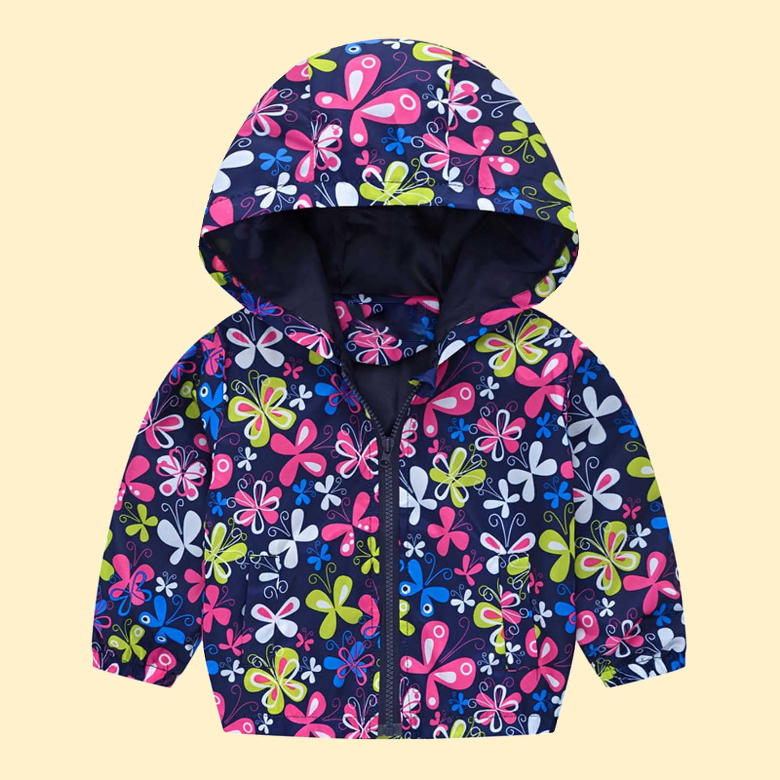 Cethrio Kids Boys Girls Jacket with Hooded, Zip up Printed Lightweight ...