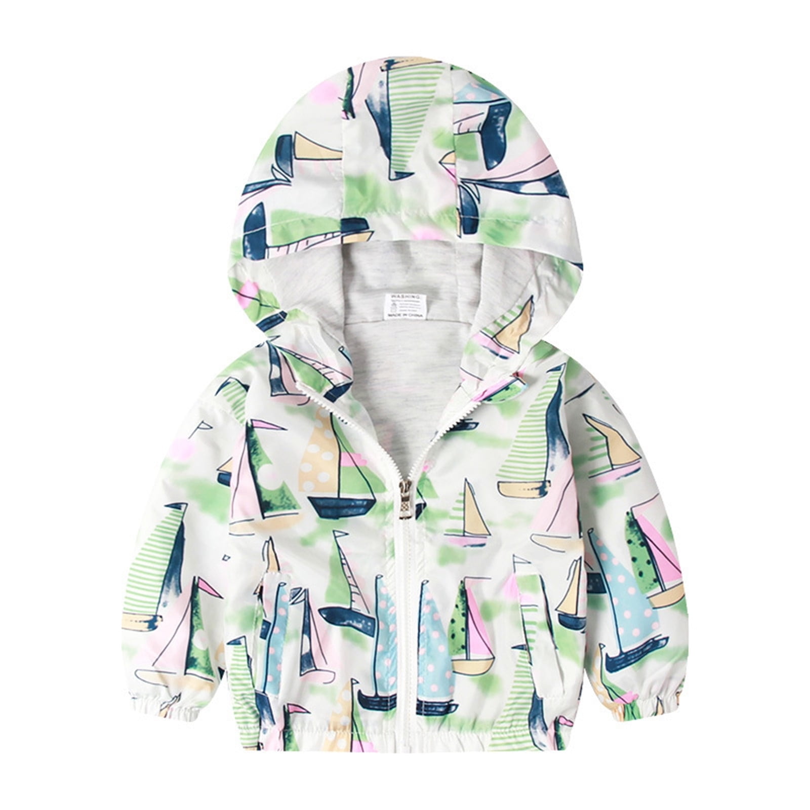 Cethrio Toddler Boys Jackets, Zip up Long Sleeve Hooded Printed Kids ...