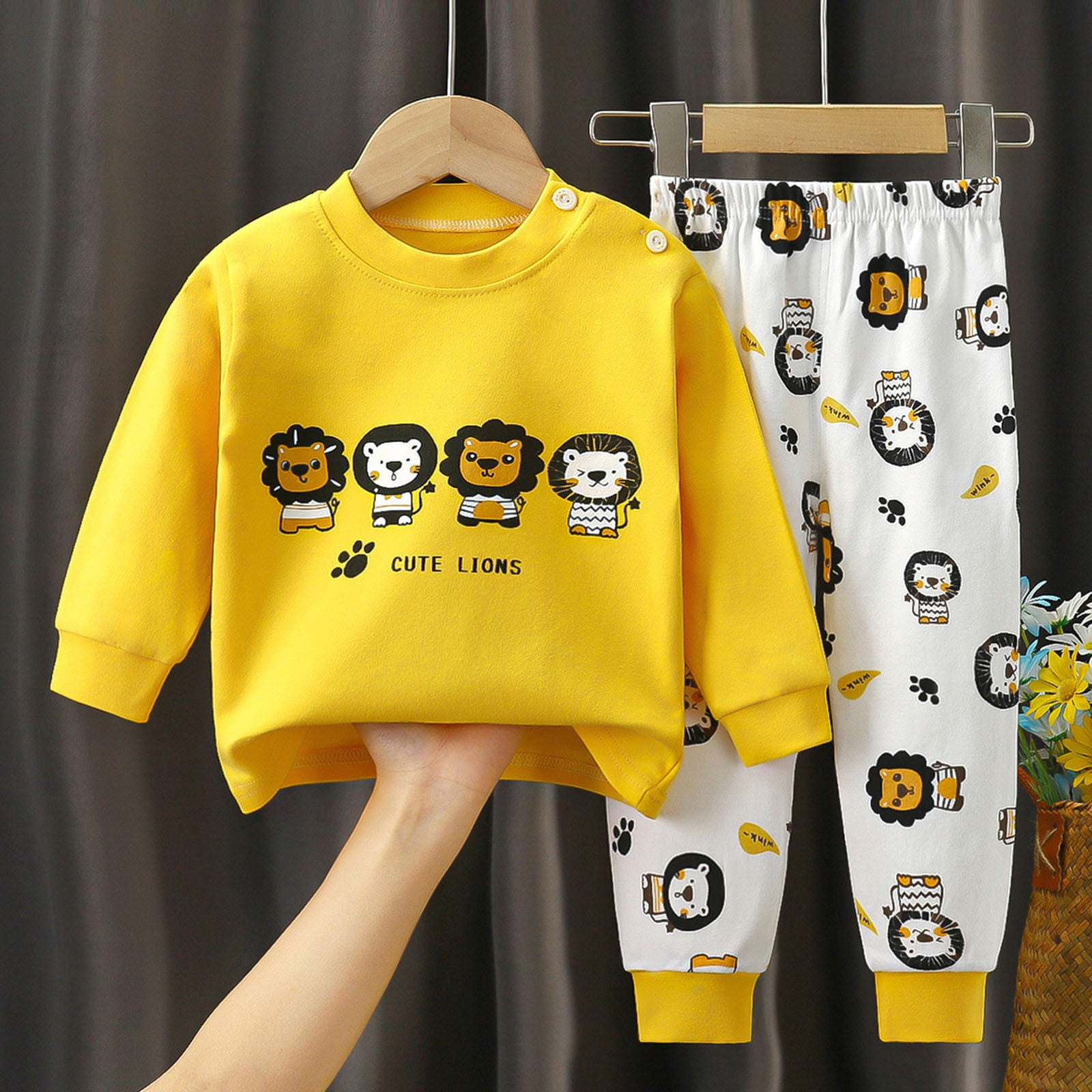 Cethrio Kids Boys Pajama Sets, 2 Piece Long Sleeve Cotton Kids ...