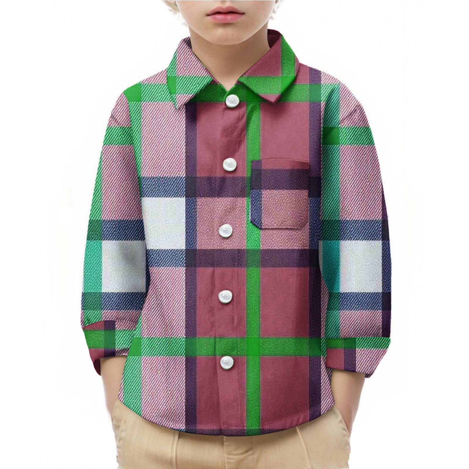Cethrio Toddler Boys Plaid Shirts, Long Sleeve Casual 2025 Collared ...