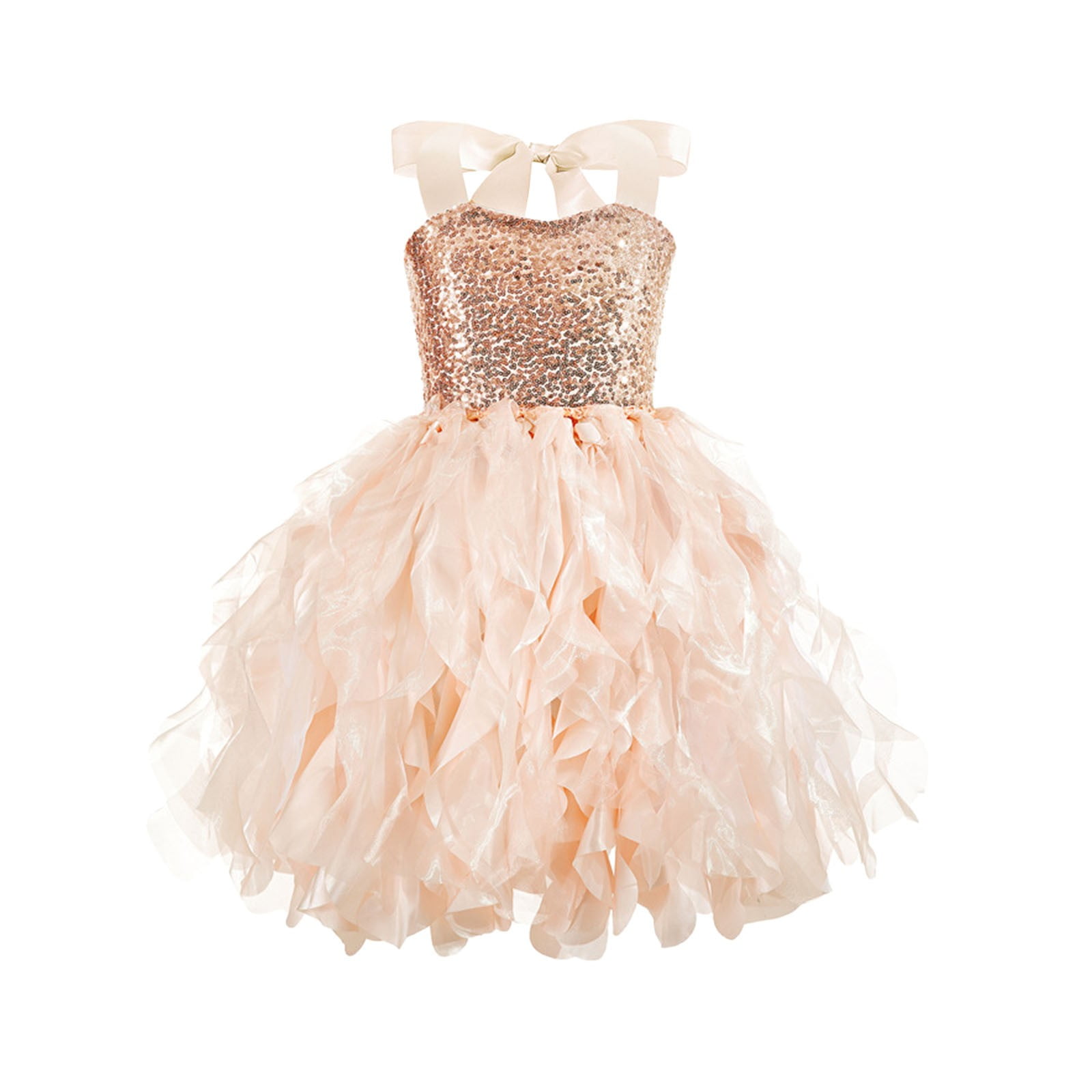 Cethrio Toddler Girls Birthday Dresses, Party Dance Sleeveless Mesh ...