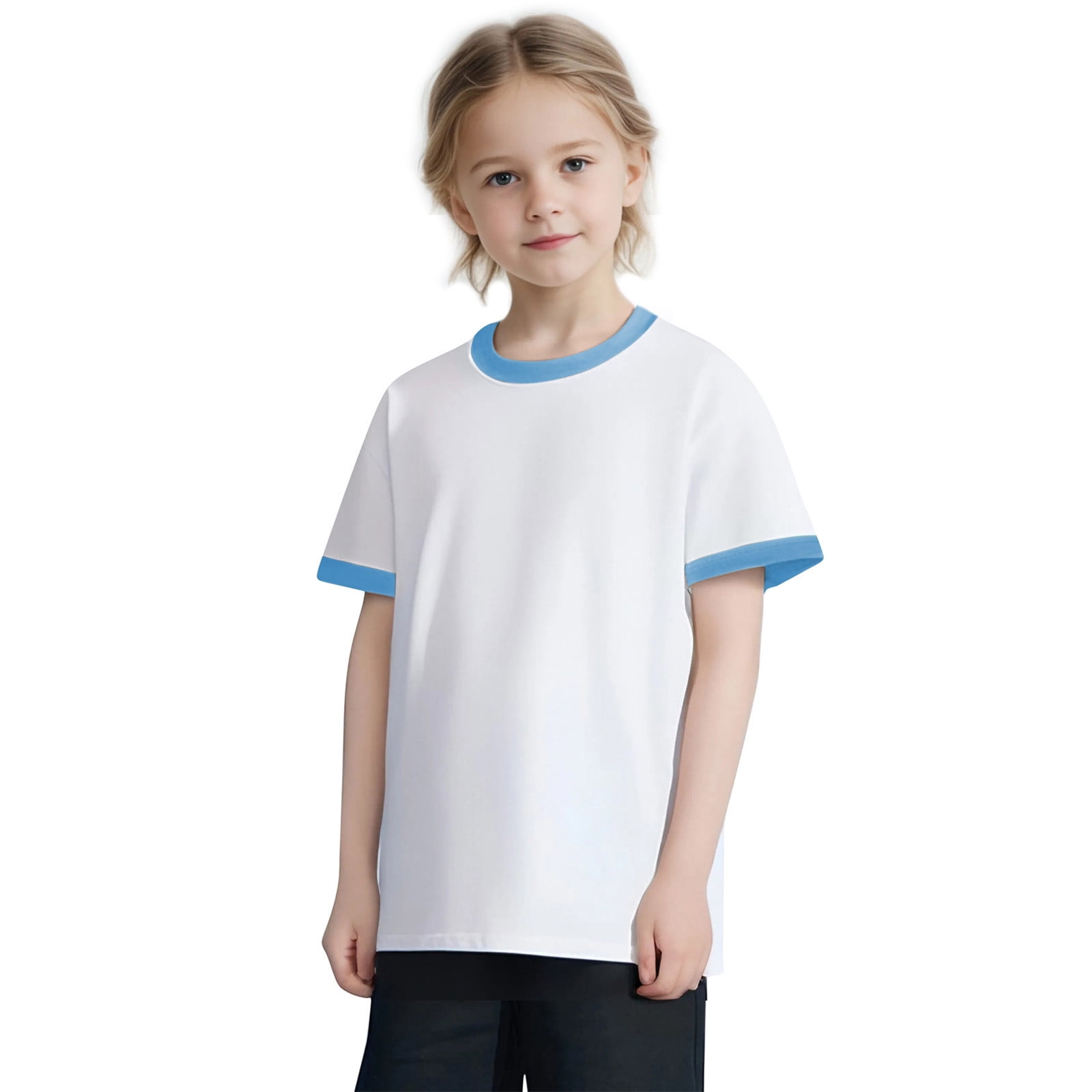 Cethrio Kids Girls Boys T-Shirts, Casual Cotton Athletic Short Sleeve ...
