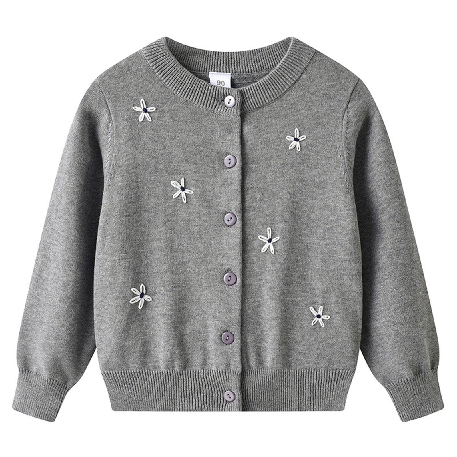 Cethrio Kids Girls Cardigan Sweaters, Buttons Stretchy Knitting Cotton ...