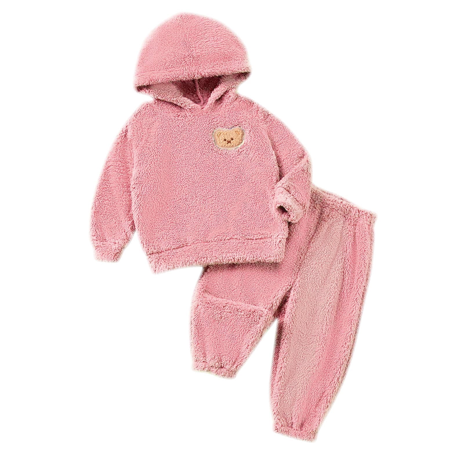 Cethrio Kids Girls Fleece Outfit Sets, 2 Piece Casual Long Sleeve ...