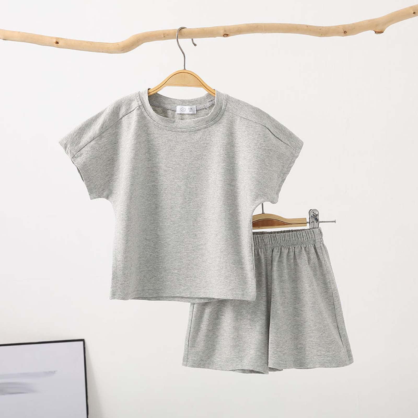 Cethrio Toddler Girls Outfit Sets, Summer Cotton Crew Neck Shorts and ...
