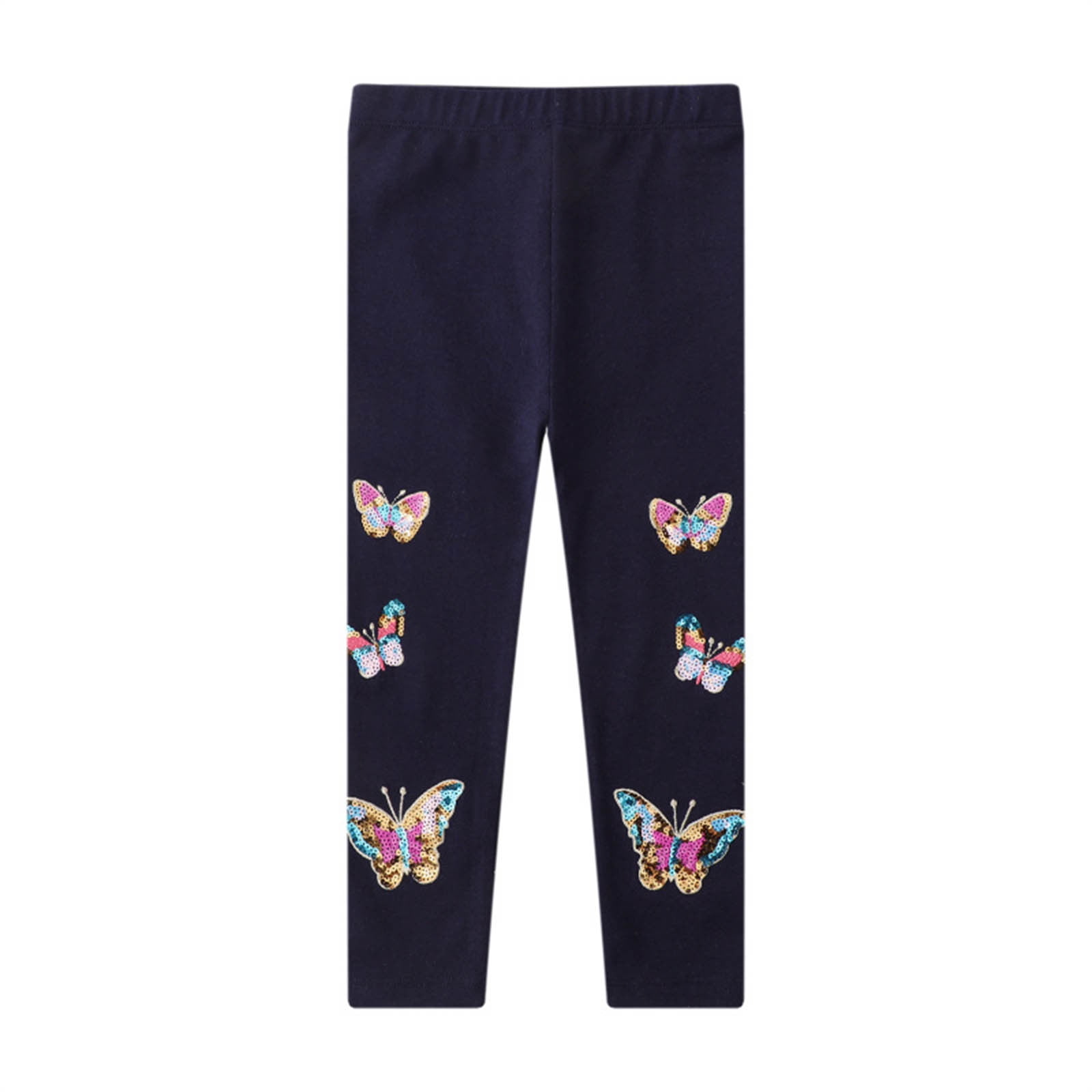 Cethrio Kids Girls Printed Leggings, Soft Stretch Elastic Waist Cotton ...