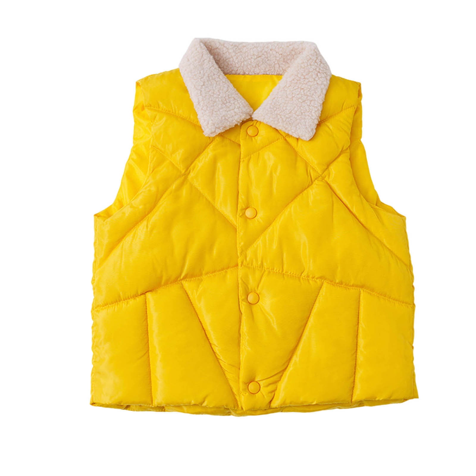 Cethrio Kids Girls Puffer Vests with Buttons, Thermal Lapel Collar ...