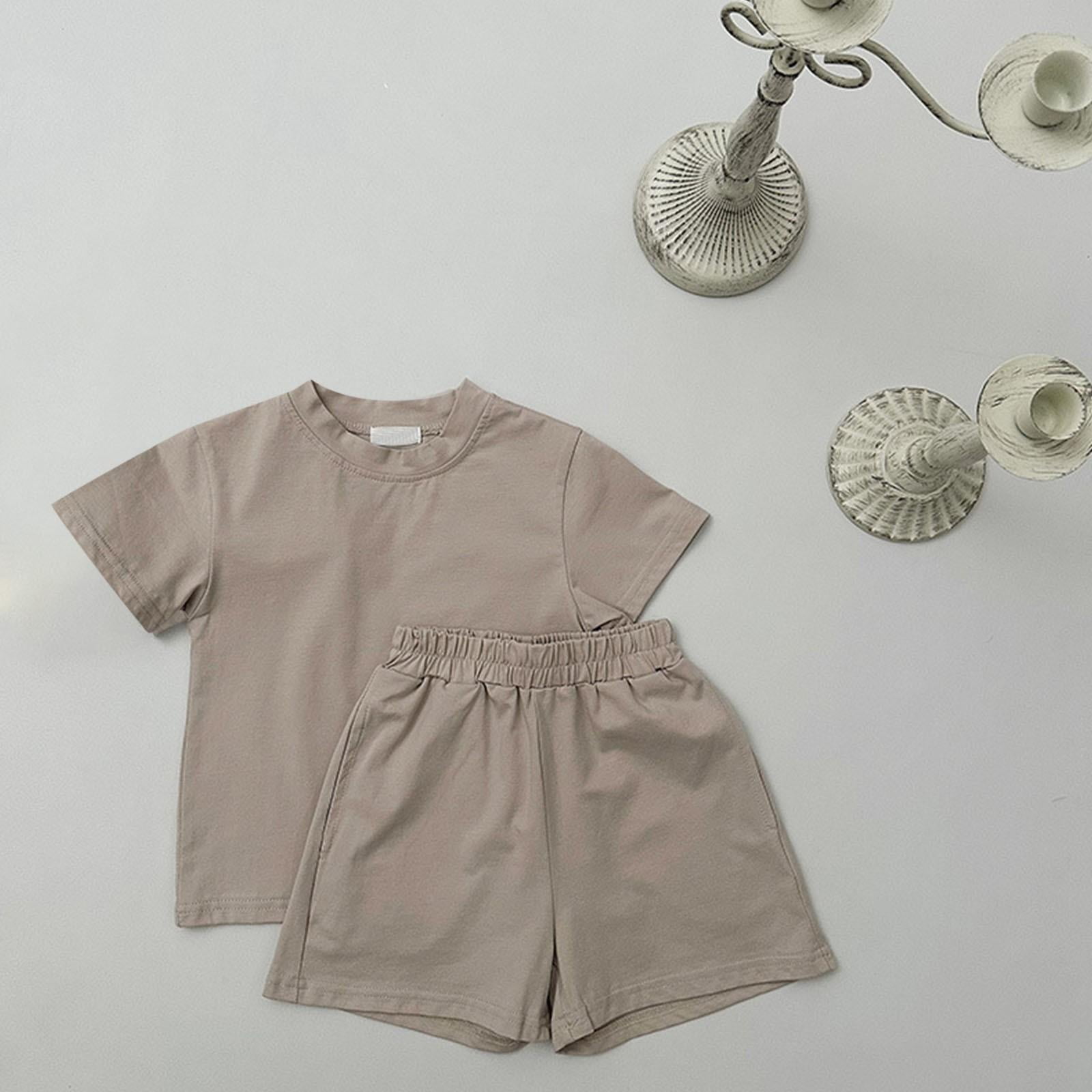 Cethrio Toddler Girls Shorts Set- Cotton Fashion Cute Short Sleeve ...
