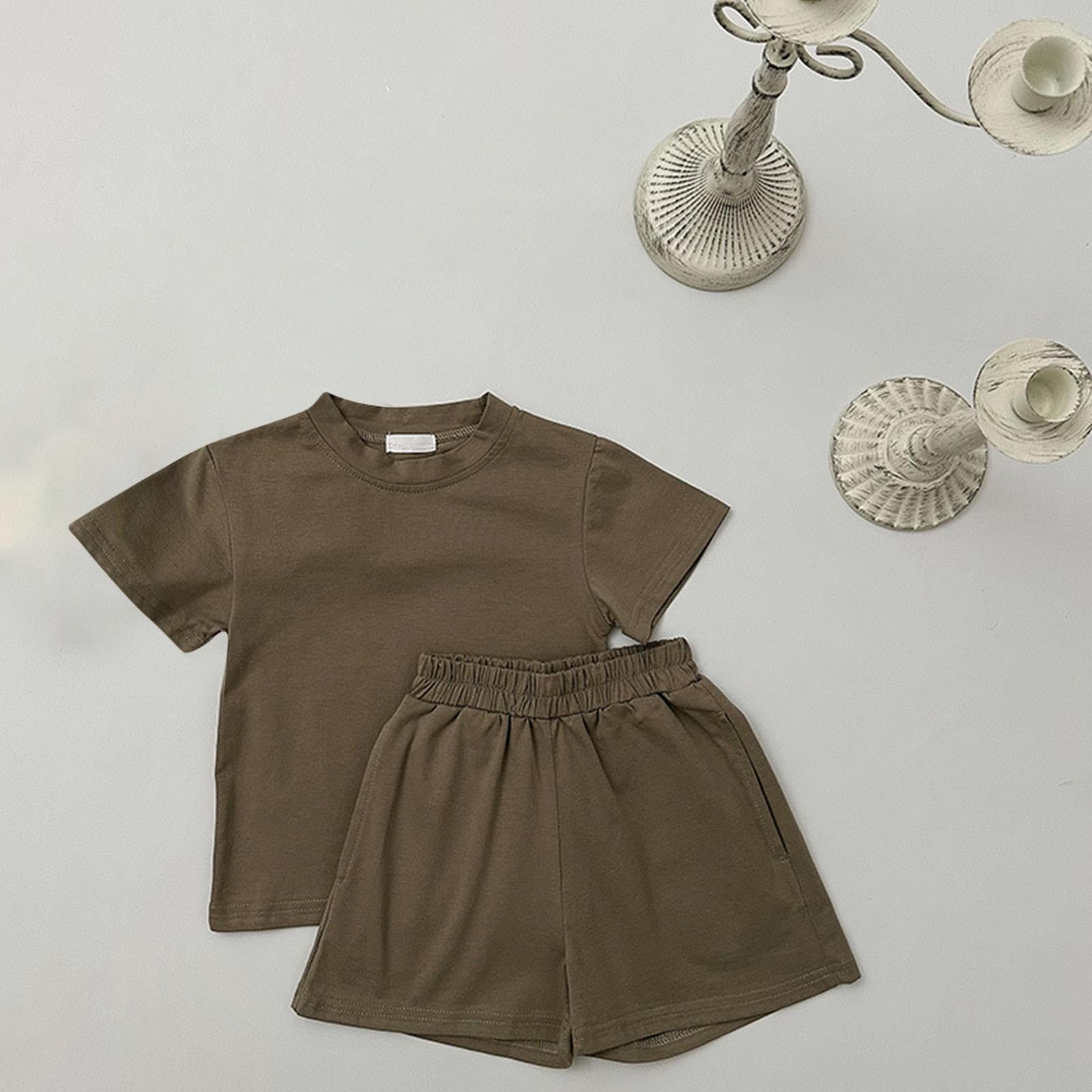 Cethrio Toddler Girls Shorts Set- Short Sleeve Cute Fashion Cotton ...