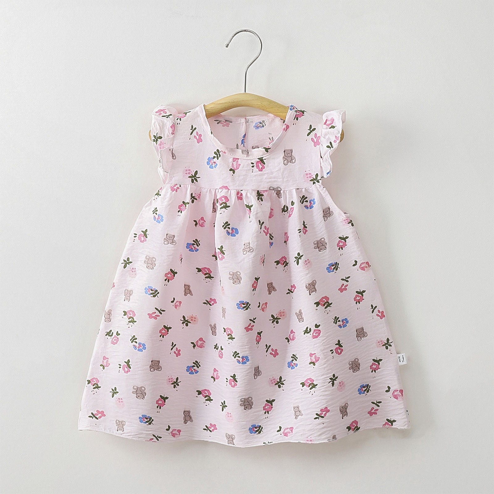 Cethrio Kids Girls Sundresses, Cotton Sleeveless Party Printed Summer ...