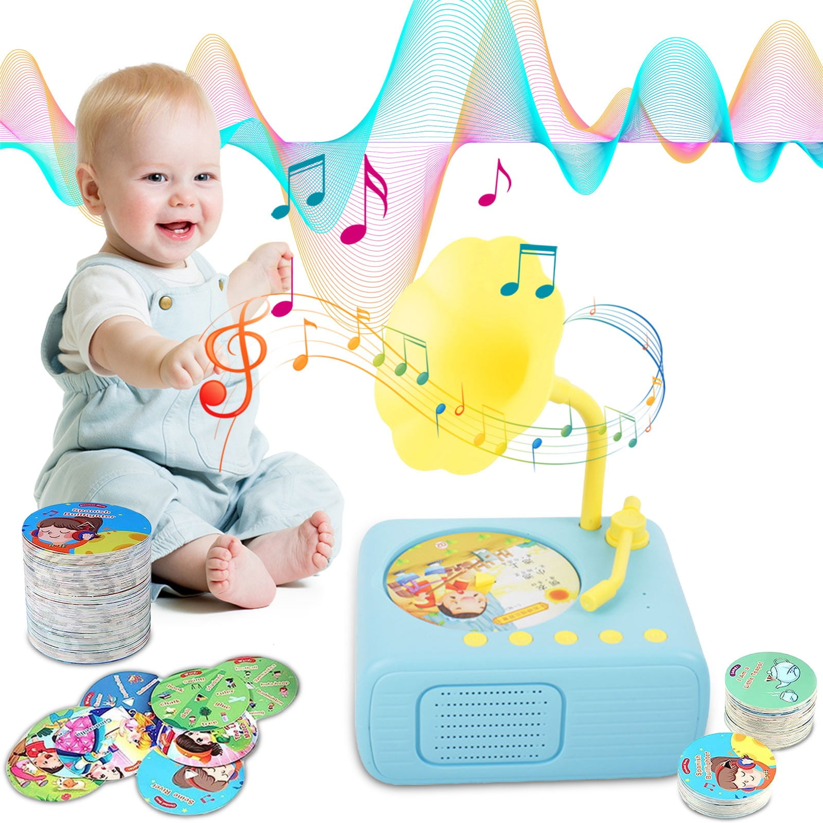 Cetilox 2025 Clearance, Gramophone with 96 Cards for Age 3-10, 2025 New ...