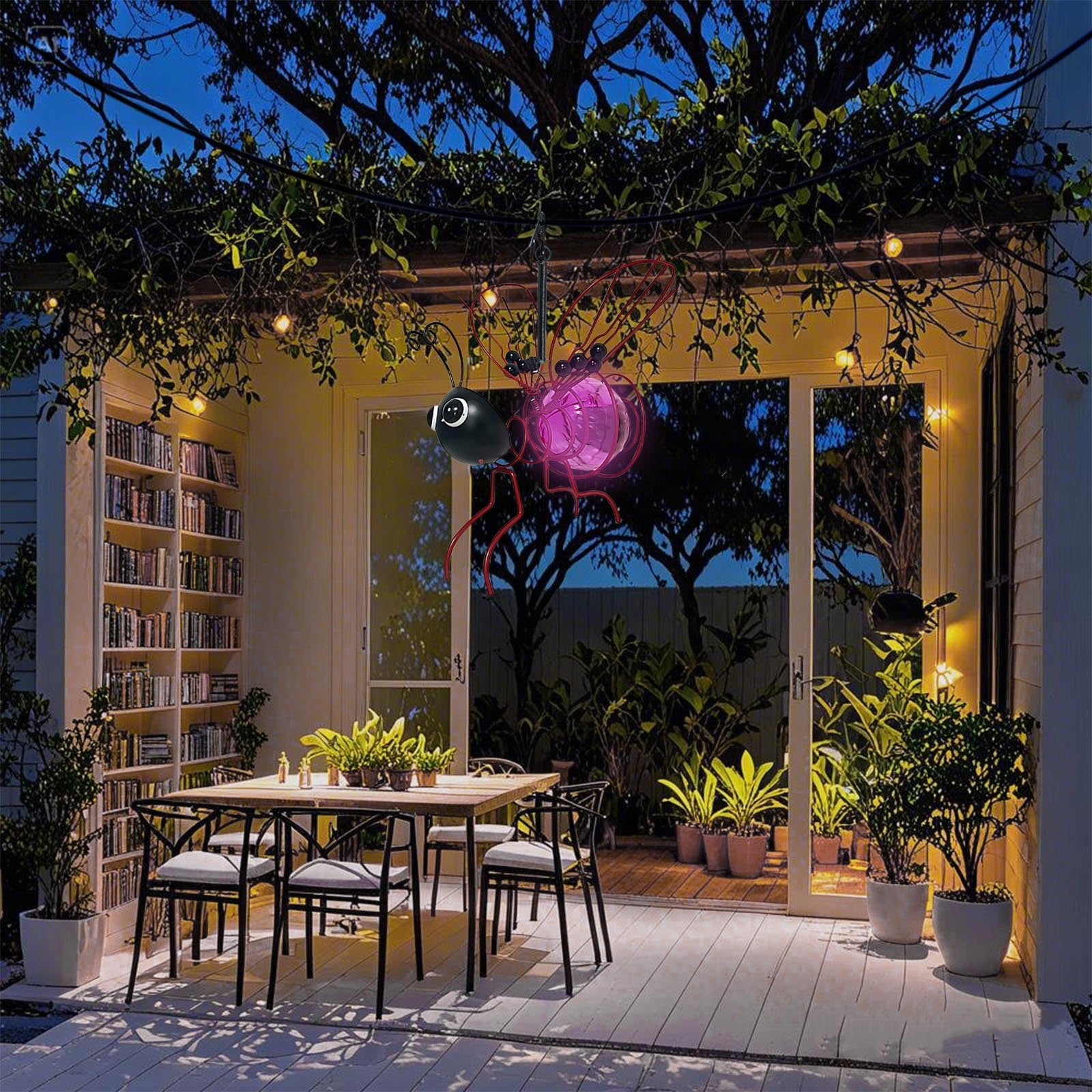 Cetilox Outdoor Hanging Solar Bee Light,Solar Hanging Insect Simulation ...