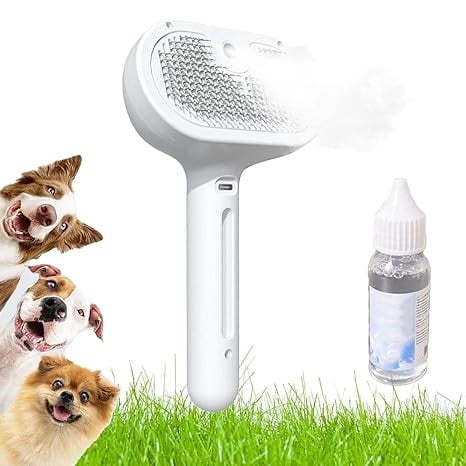 Cetilox Steam Brush, Rechargeable Steam Pet Brush for Dogs, Pet ...