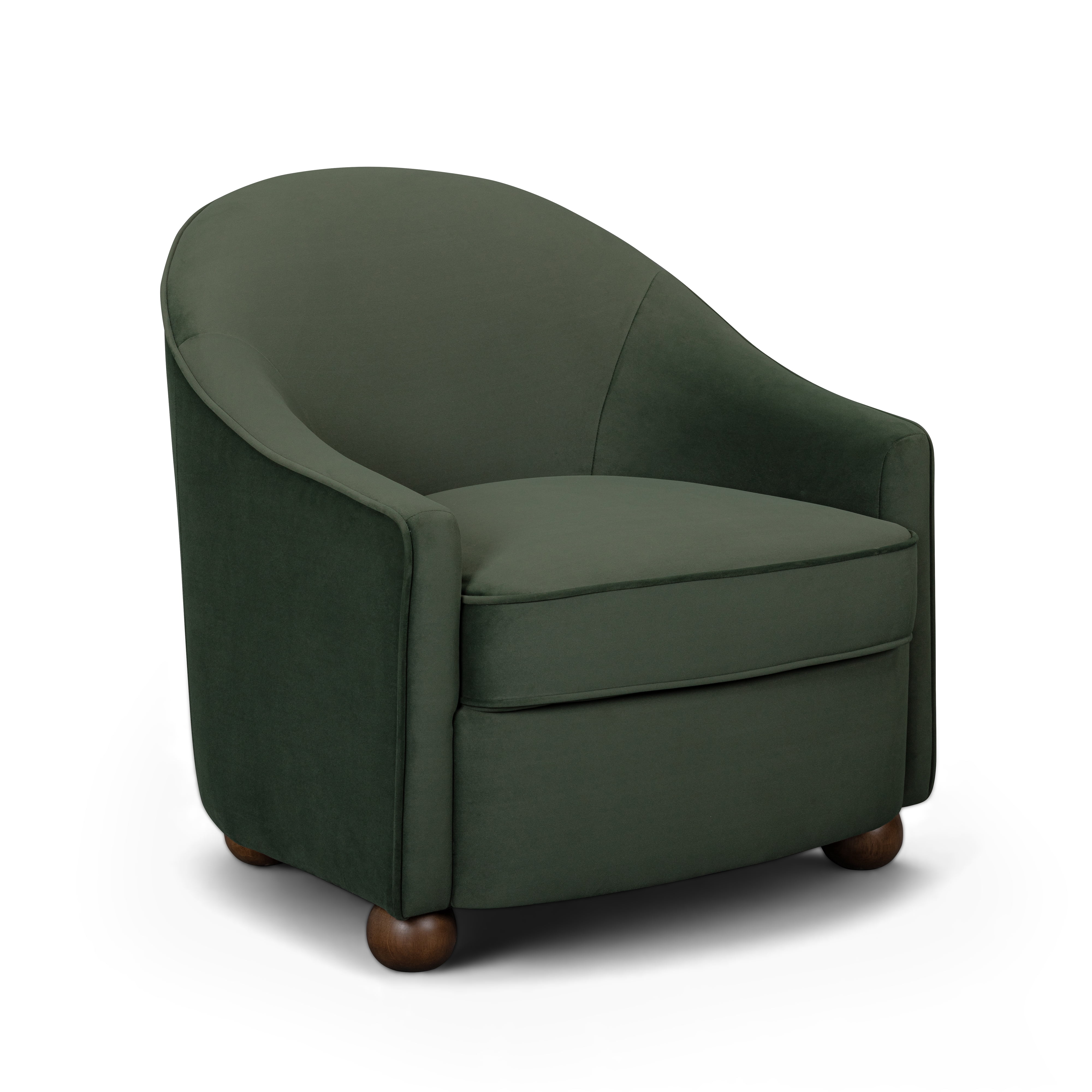 Cettie Green Velvet Accent Chair - Walmart.com