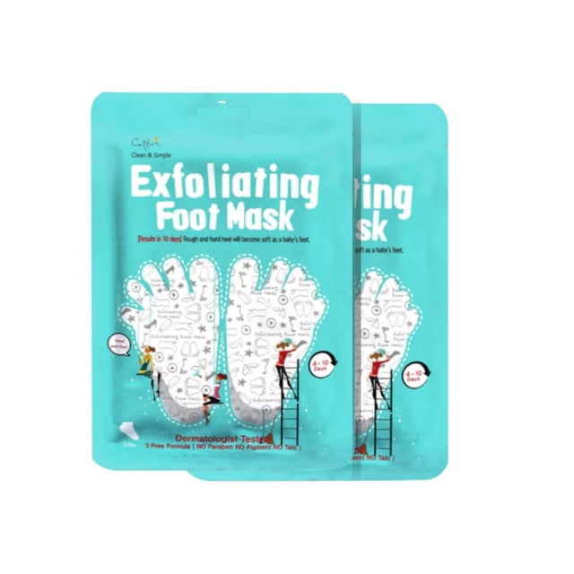 Cettua Clean and Simple Exfoliating Foot Mask 2 PACK, Foot Peeling Mask ...