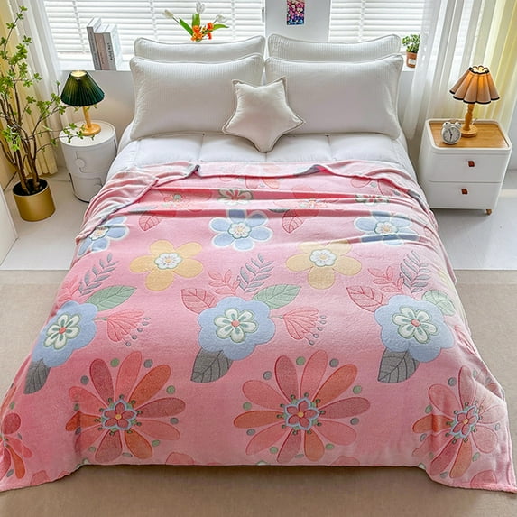 Cevemin 1 PC Winter Thick Milk Velvet Flannel Blanket - Soft Polyester ...