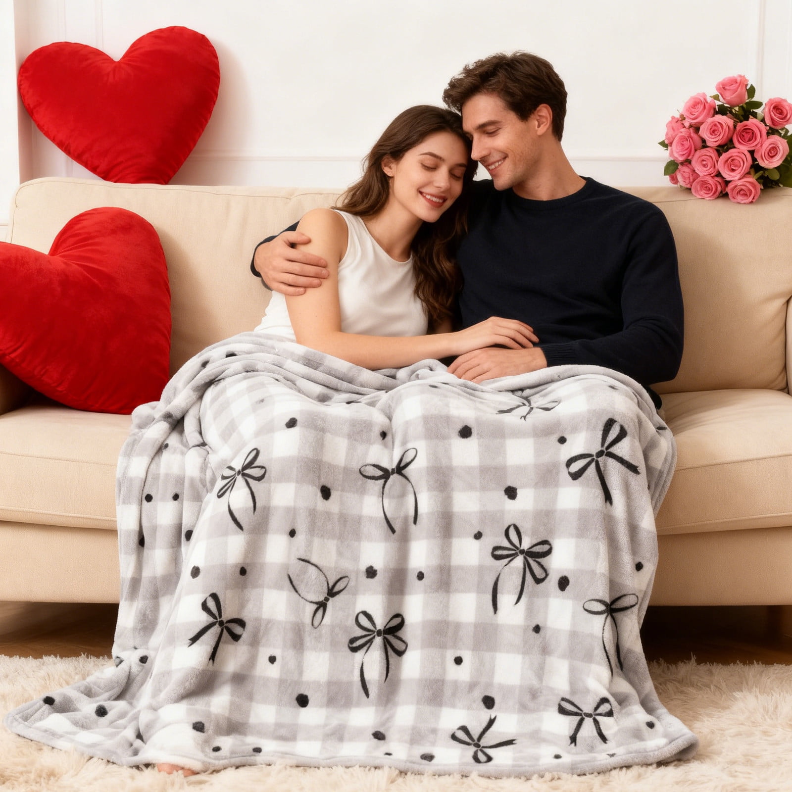 Cevemin 1 Pc Polyester Office Nap Blanket Home Sofa Throw - Soft ...