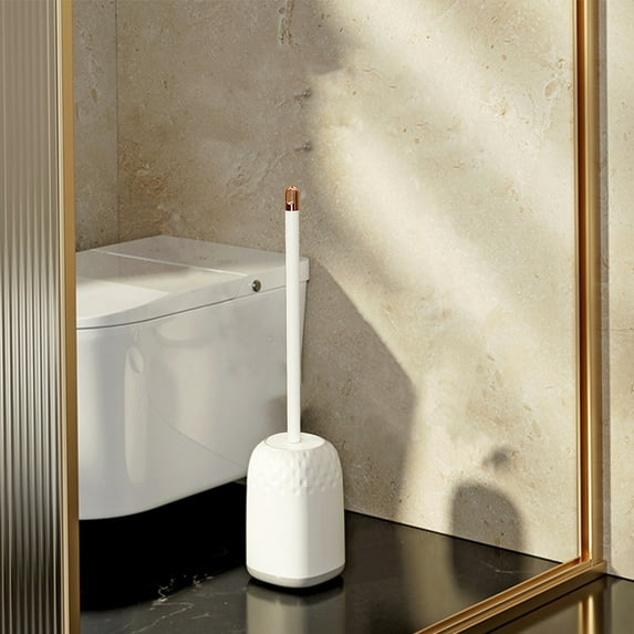Cevemin 1 Pcs Toilet Brush with Hard Bristles - Long Handle Plastic ...