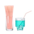Cevemin 100 Pcs Food Grade Disposable Plastic Straws, 6mm 21cm Macaron ...