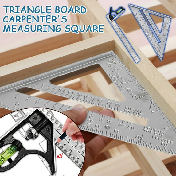 Cevemin 12 Inch Combination Right Angle Ruler with 7 Inch Triangle ...