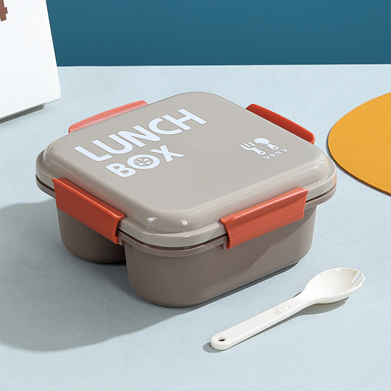 Cevemin 1Pcs Bento Lunch Box with Dividers - Sealed Microwaveable Food ...