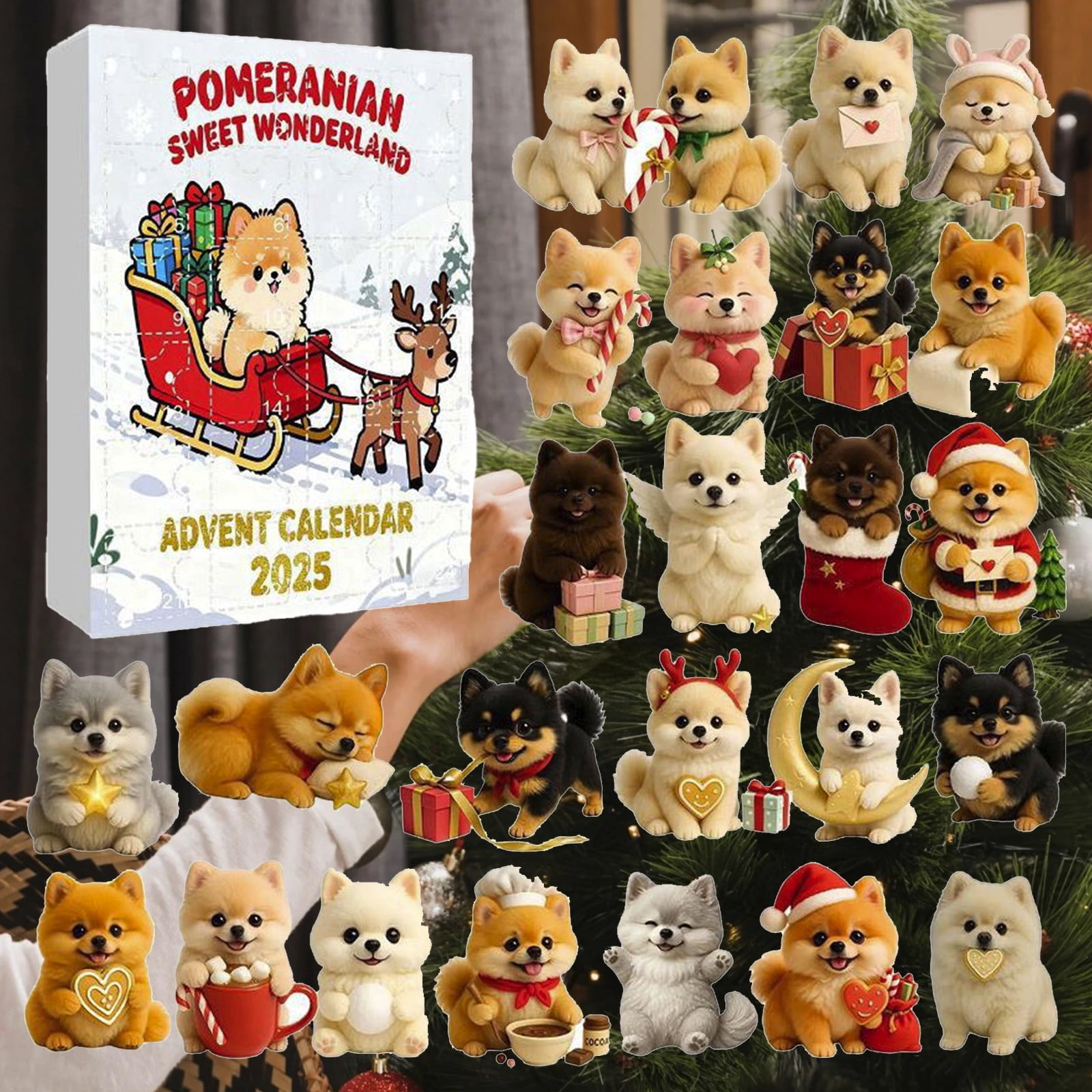 Cevemin 2026 Christmas Dog Lovers Advent Calendar with 24 Mini Puppies ...