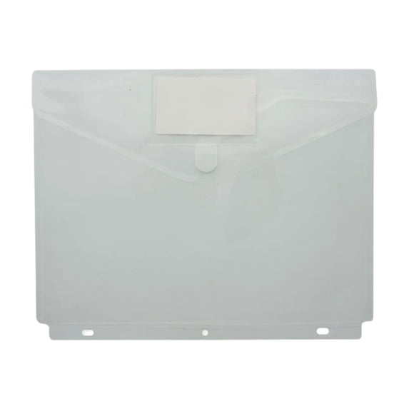 Cevemin 3-Hole A4 Document Pouch with Label - Lightweight Plastic-like ...