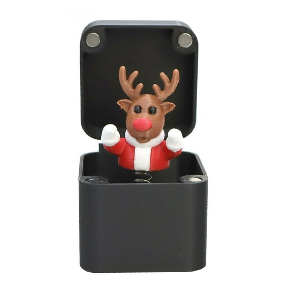 Cevemin 3D Printed Christmas Surprise Box with Santa & Rudolph - Spring ...