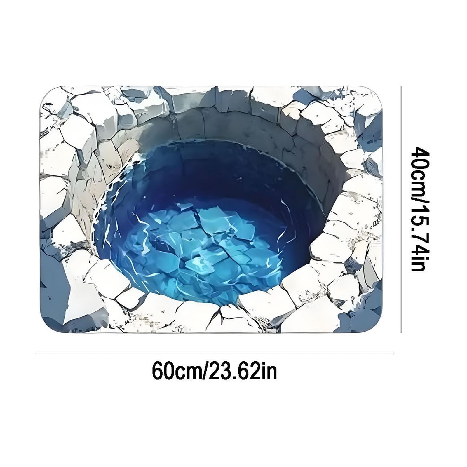 Cevemin 3D Stereoscopic Trap Foot Mat - Crystal Velvet Entrance Door ...