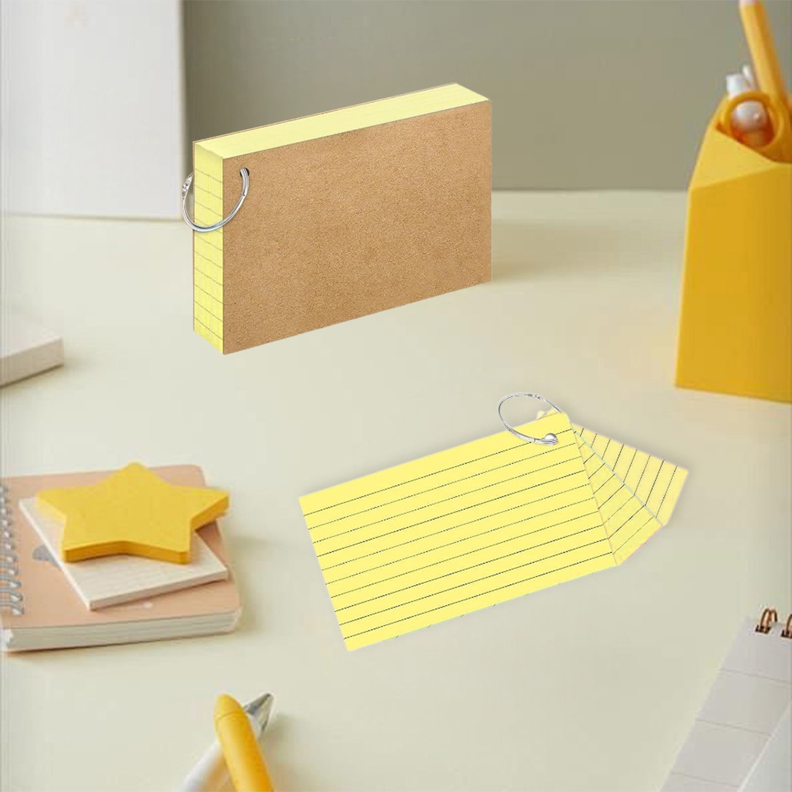 Cevemin 4 Color Ring Bound Index Cards and Lined Note Cards - 5x2.99 ...