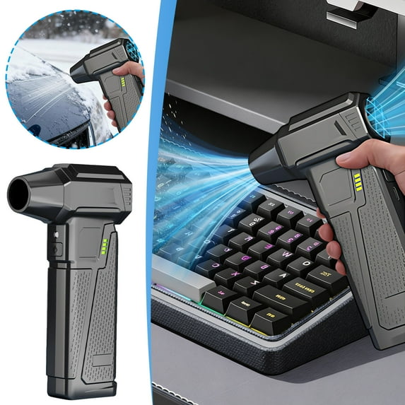 Cevemin 4000mAh Cordless Air Duster Blower - 5-Gear Adjustable Mini ...