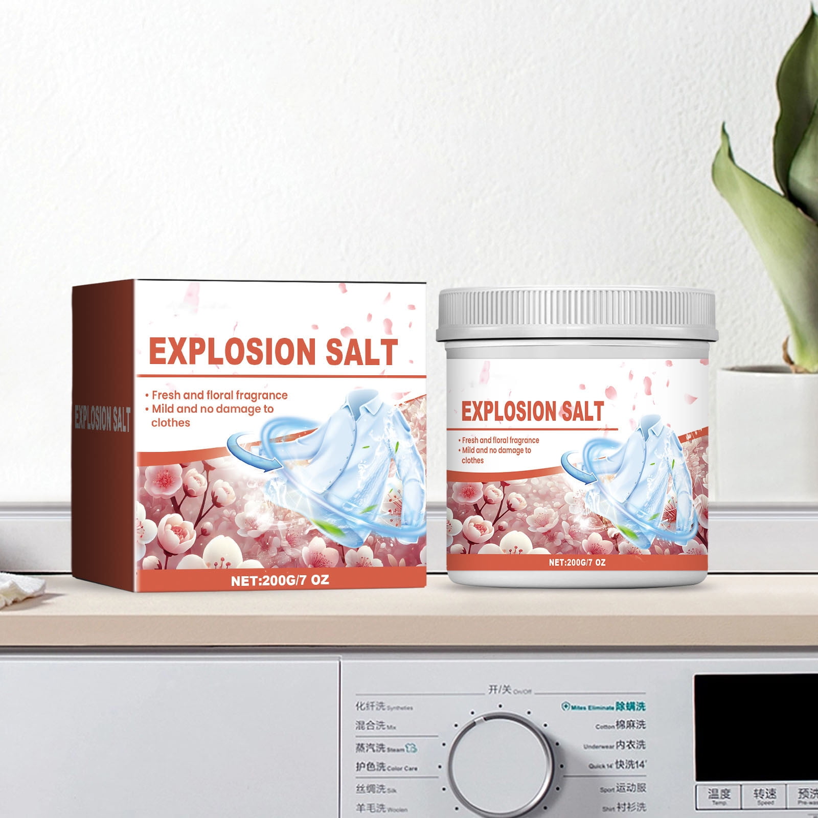 Cevemin Active Oxygen Laundry Salt 200g - Pink Plastic Packaging Stain ...