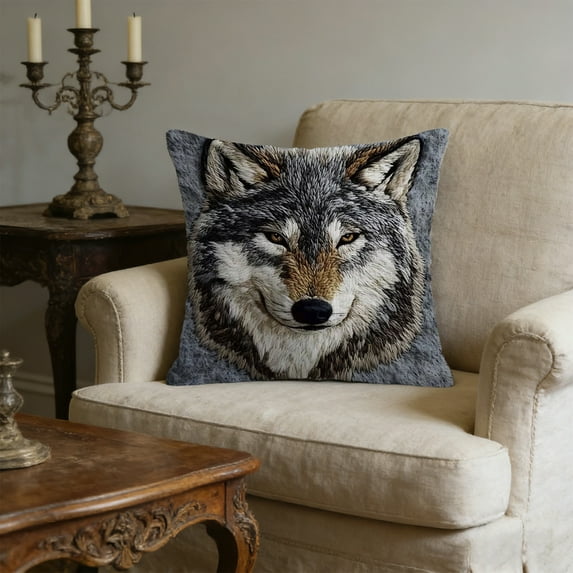 Cevemin Animal Print Pillow Cover - 2D Printed Embroidered Style ...