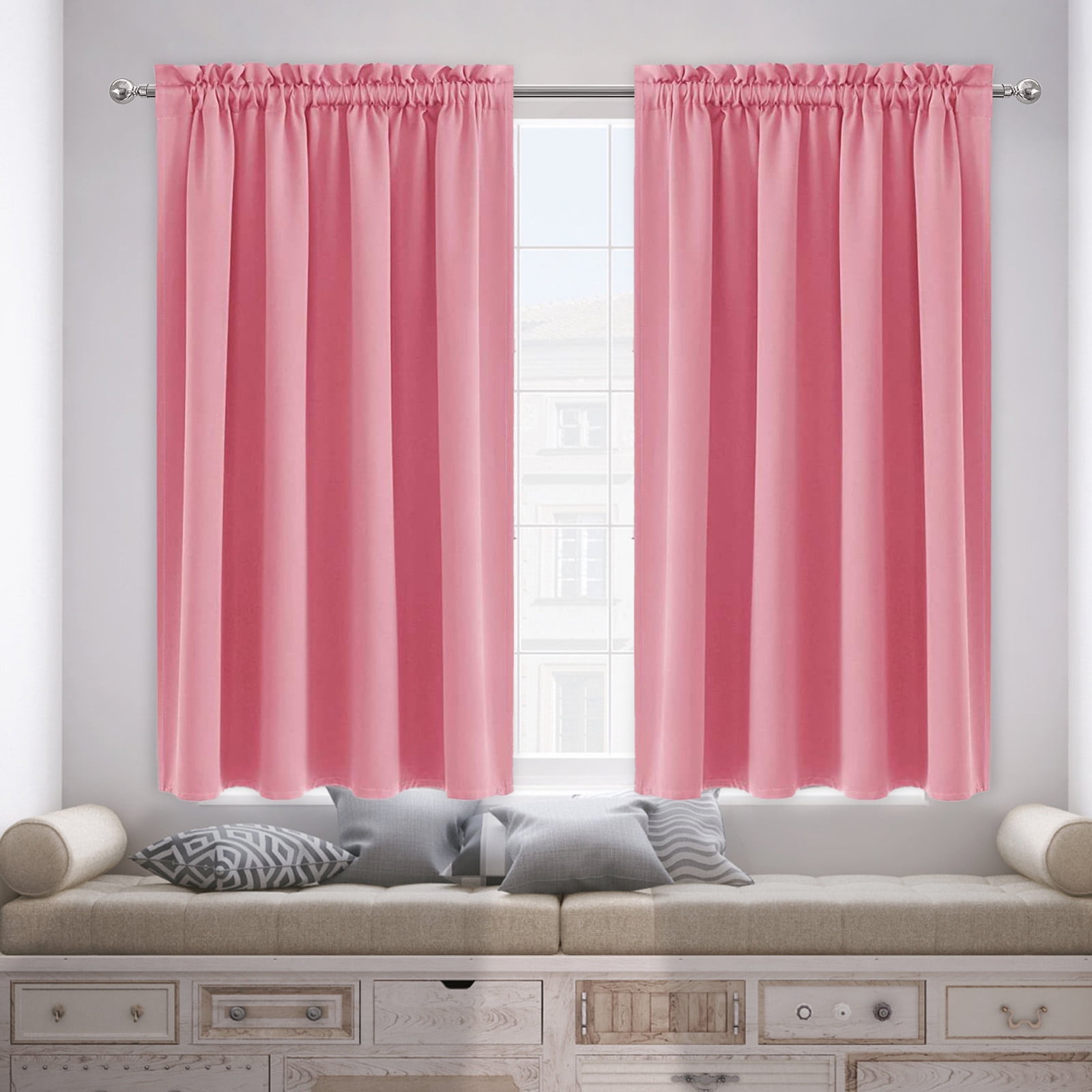 Cevemin Blackout Curtains for Bedroom and Kitchen - 100% Polyester Heat ...