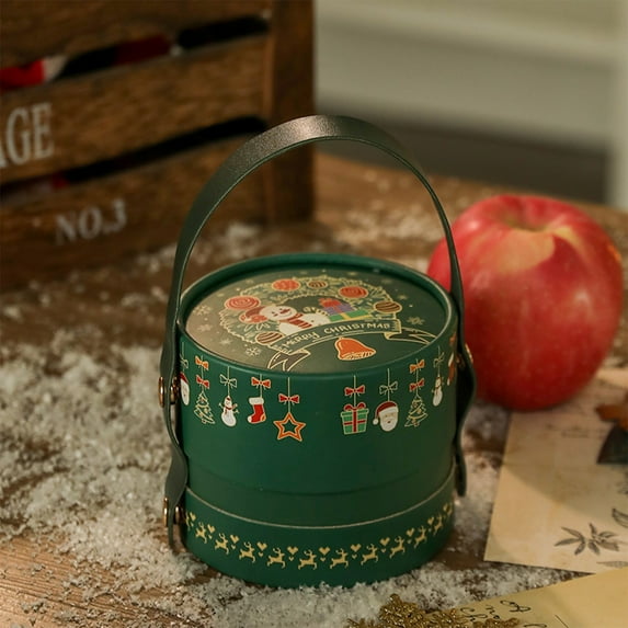 Cevemin Christmas Gift Box with Handle - Holiday Decorative Storage Box ...