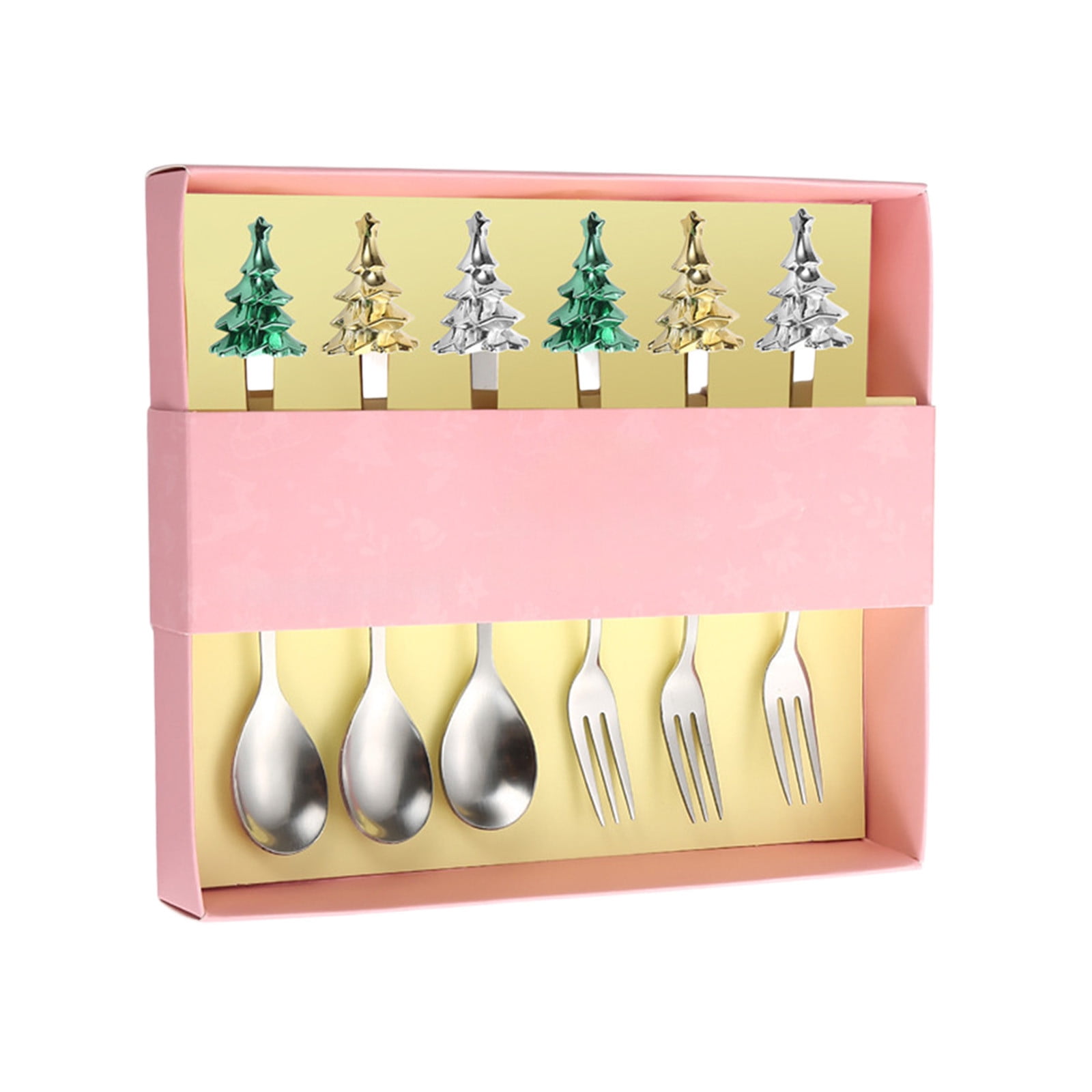 Cevemin Christmas Tree Stainless Steel Cutlery Gift Set - 1Pcs ...