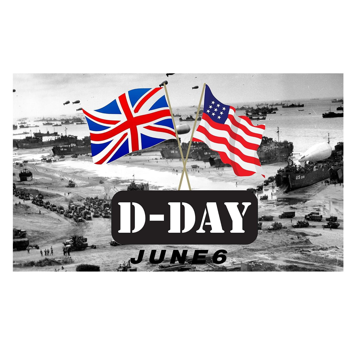 Cevemin D-day 80Th Anniversary Flag 80th Anniversary Flag, D-Day 80th ...
