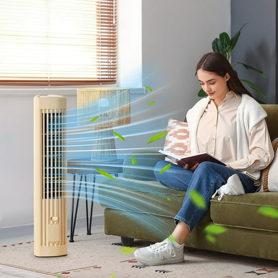 Cevemin Desktop Remote Control Tower Fan with USB Charging - Bladeless ...